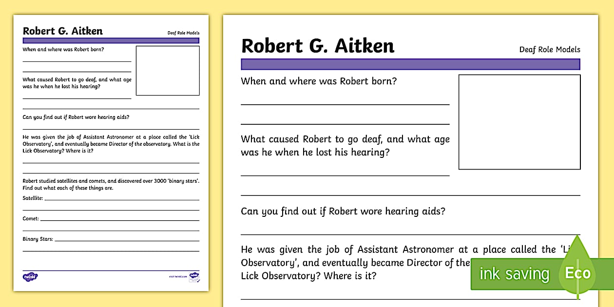 Editable Deaf Role Models Robert G. Aitken Research Activity