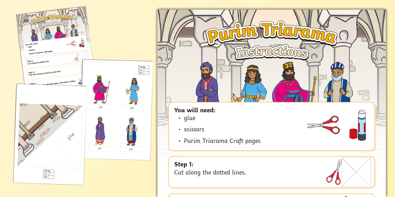 Purim Triarama Craft - Twinkl Religious Education - Twinkl