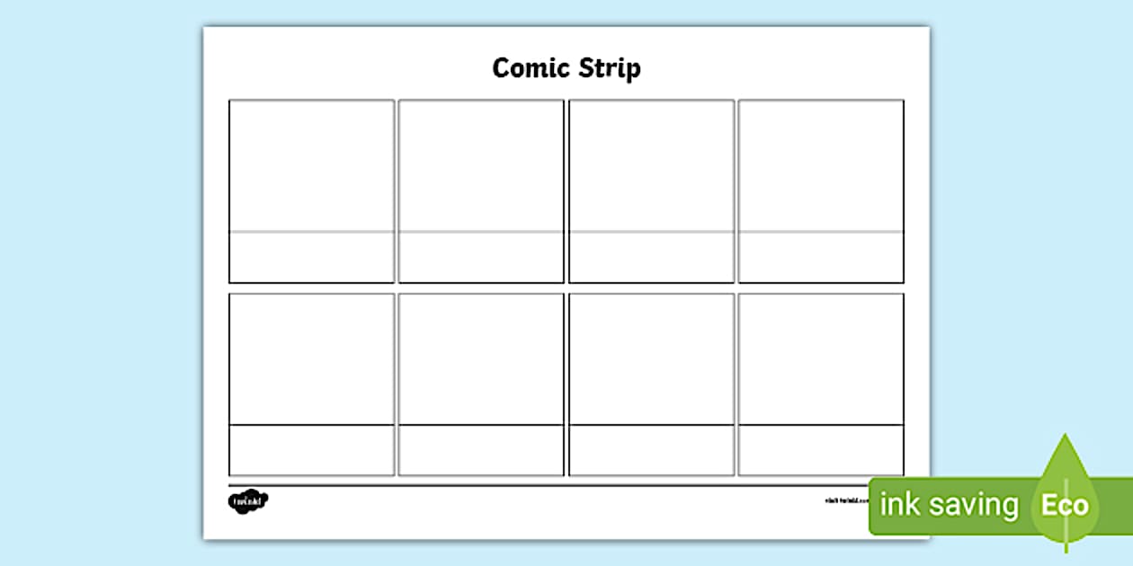 Editable Blank Comic Strip Template (teacher made) - Twinkl