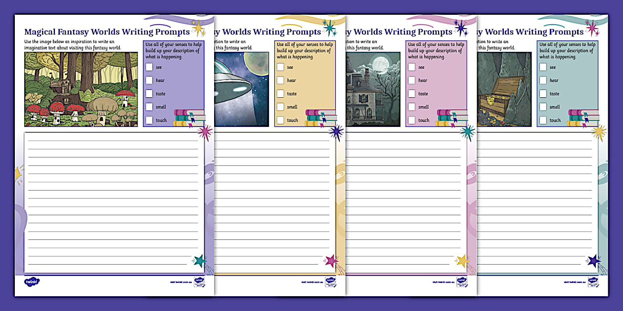 Magical Fantasy Worlds Writing Prompts (teacher made)