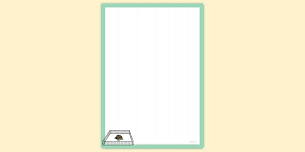 Simple Blank Tortoise in Pen Page Border | Twinkl - Twinkl