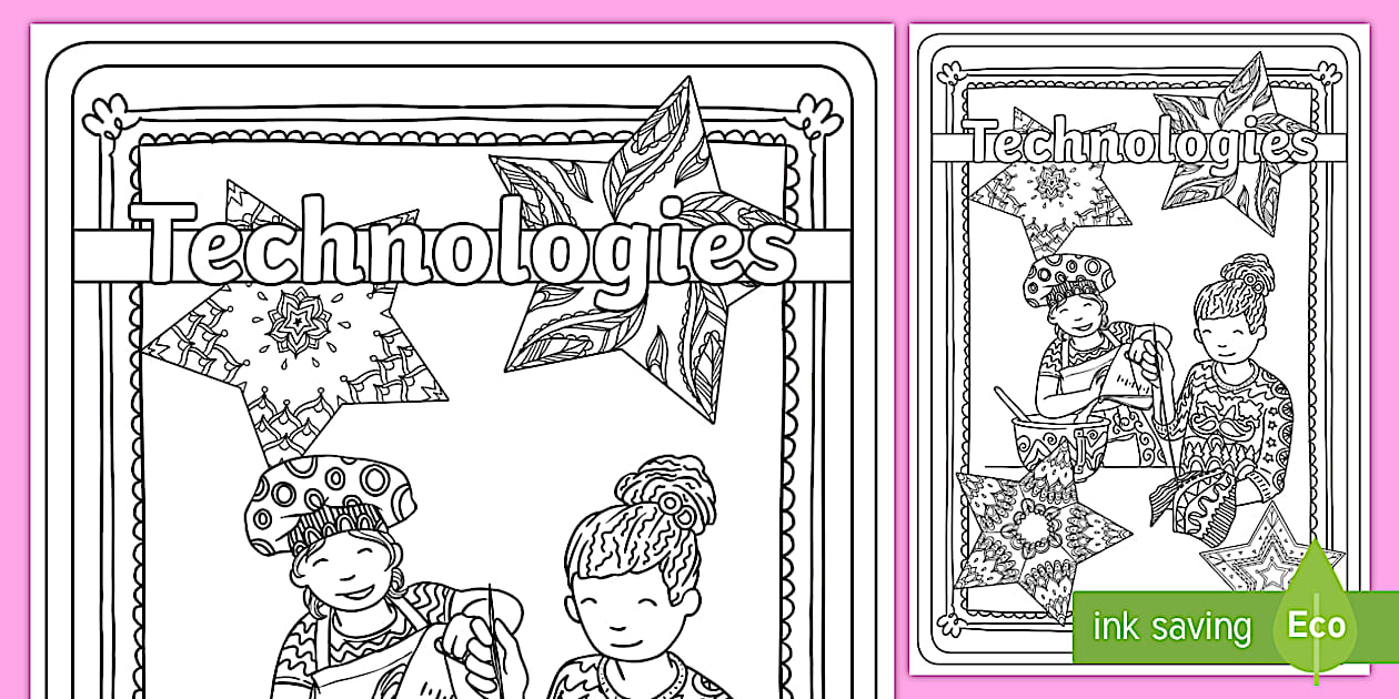 QLD Technologies Mindfulness Colouring Book Cover - Twinkl
