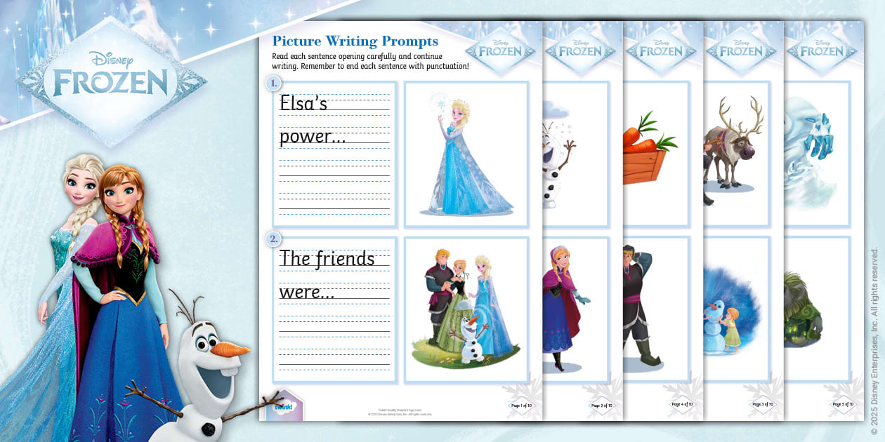 Frozen Writing: Finish the Sentence Activity | KS1 | Disney
