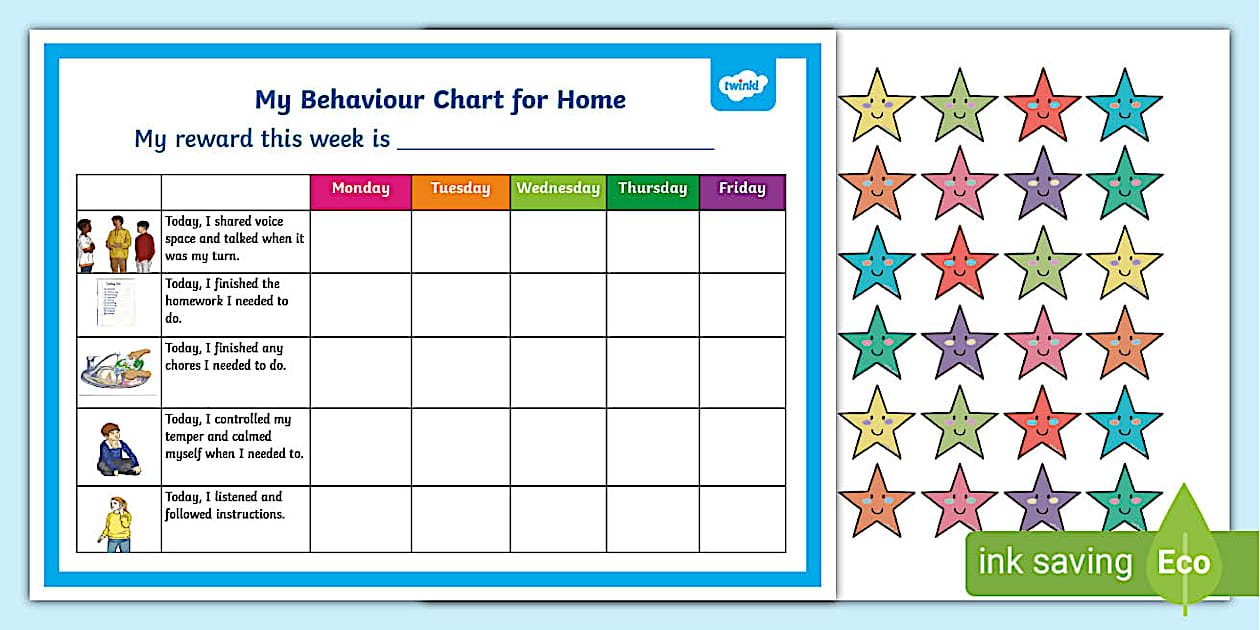 Behaviour Chart - Inclusive Resources (teacher made)