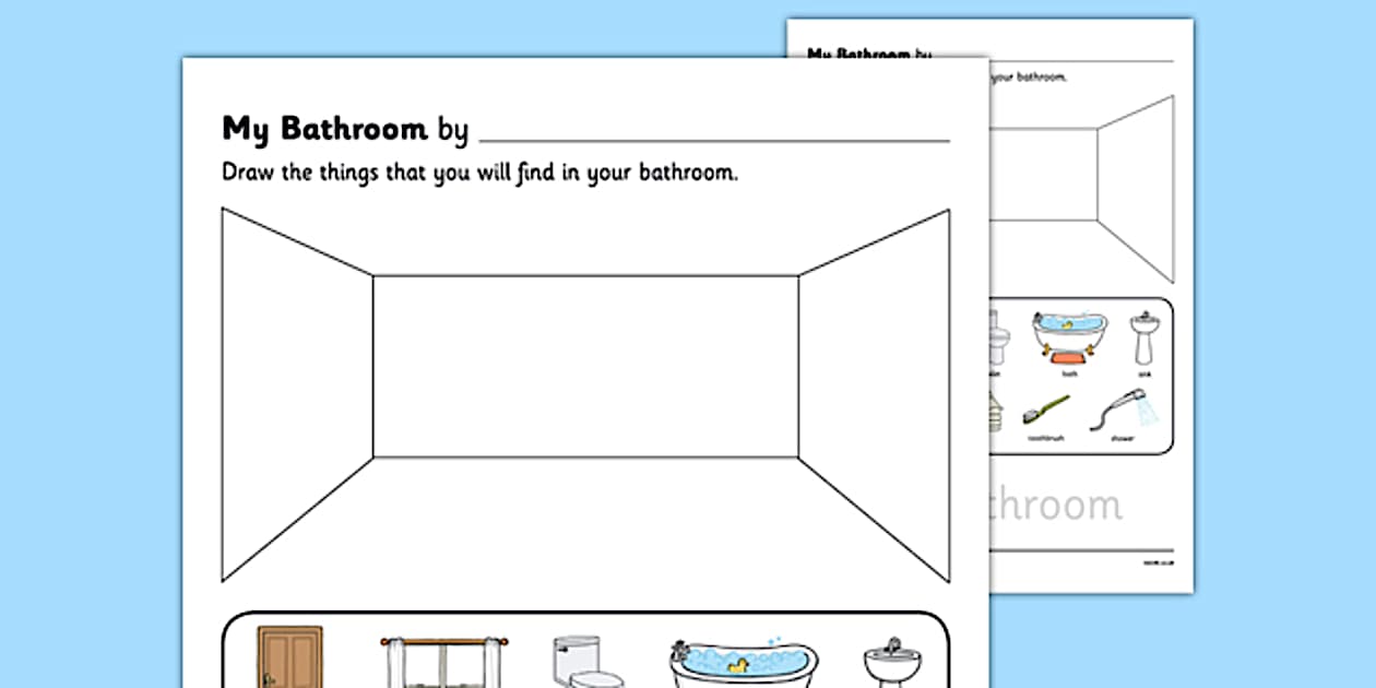 My Bathroom Aistear Follow On Worksheet (teacher made)
