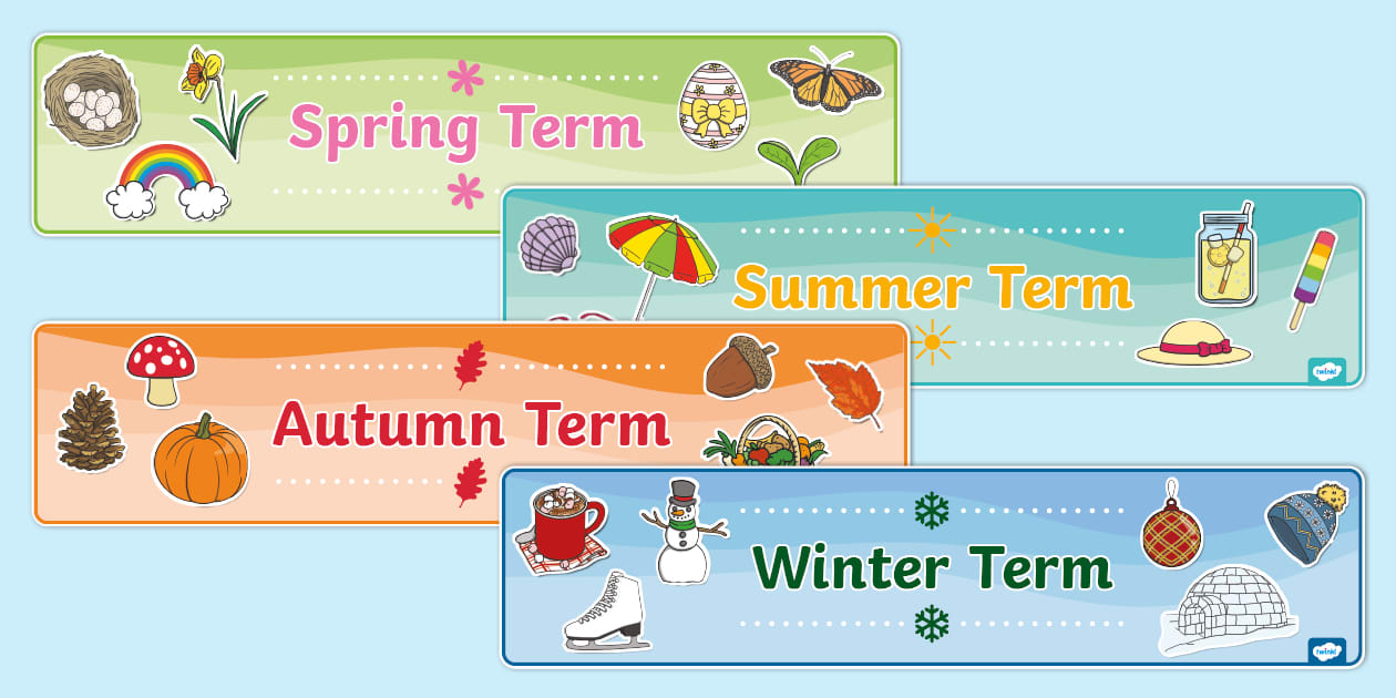 Seasonal Terms Themed Display Banner Pack (teacher made)