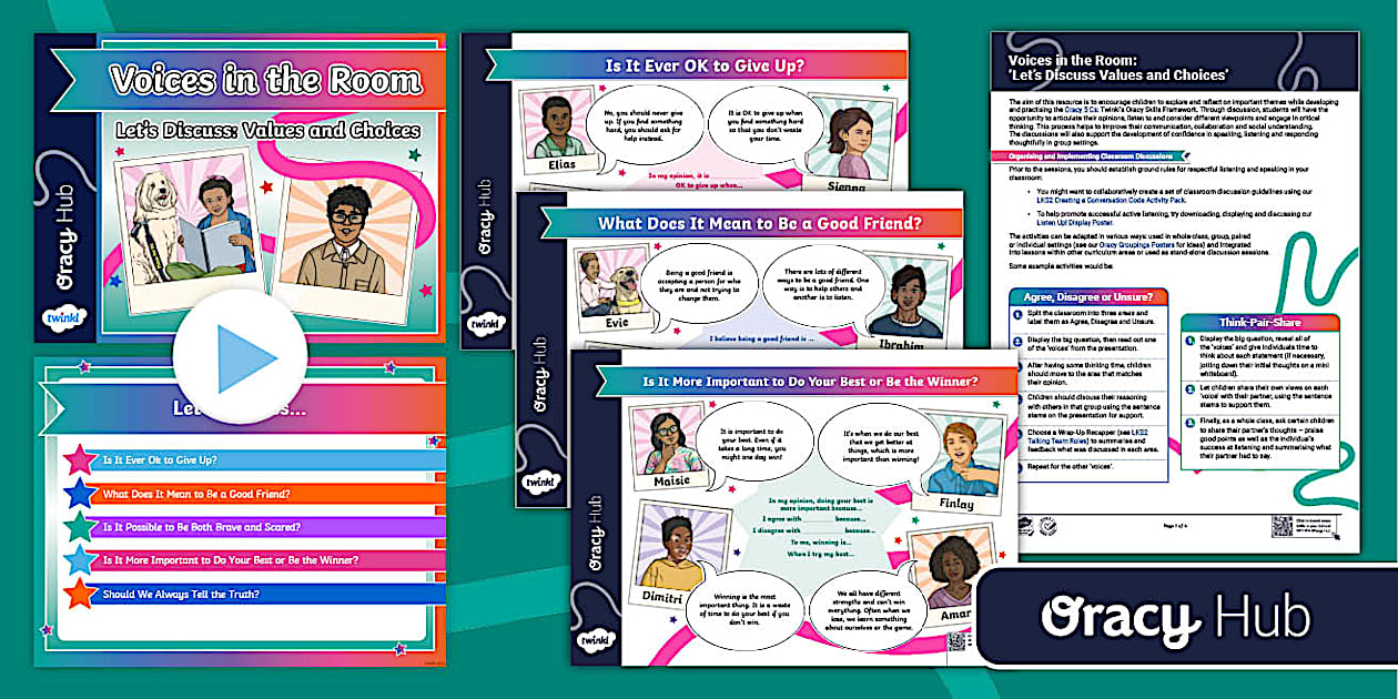 LKS2 Voices in the Room – Values and Choices Oracy Discussion Pack