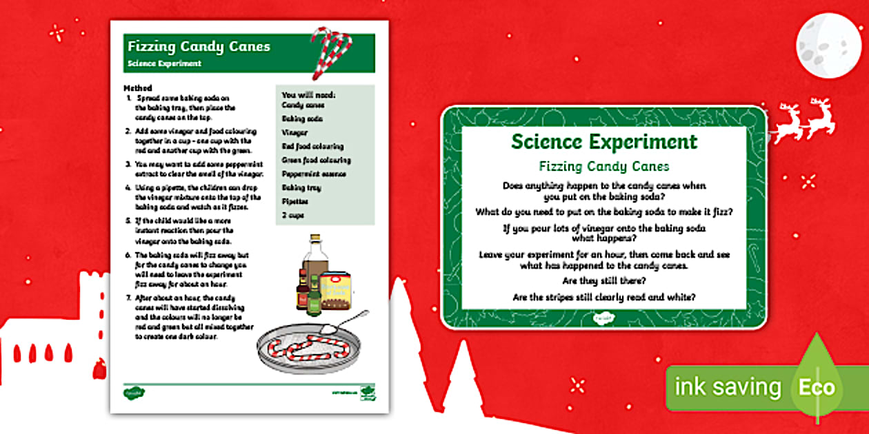 Fizzing Candy Canes Christmas Science Experiment for Kids