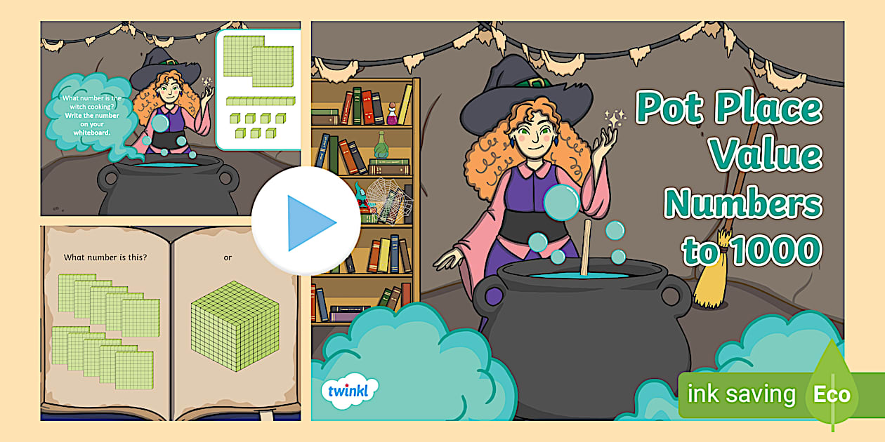 Pot Place Value: Numbers to 1000 (Teacher-Made) - Twinkl