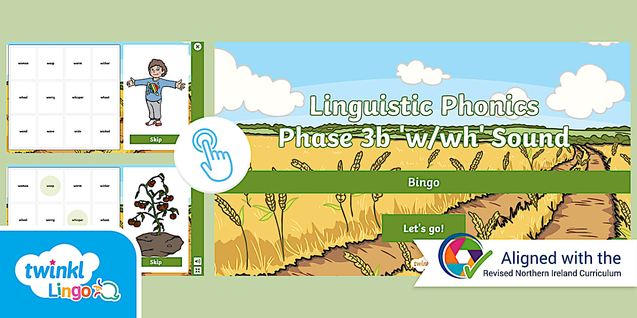 Linguistic Phonics Phase 3b 'w/wh' Sound Bingo Game - Twinkl
