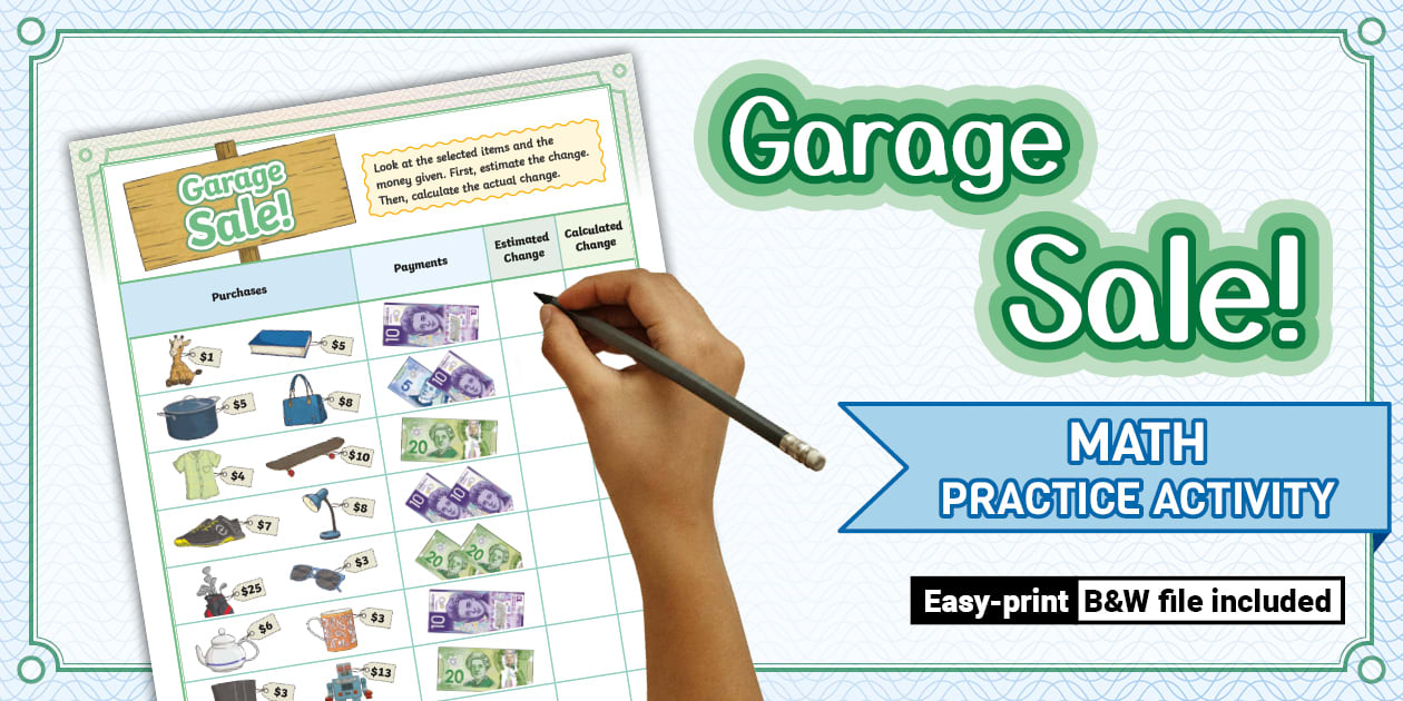 Estimate and Calculate Change from Purchases Activity