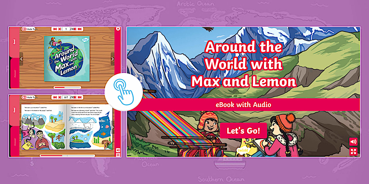 Around the World with Max and Lemon eBook with Audio