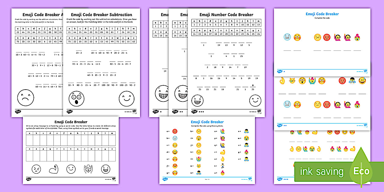 Secret Code Maths Worksheets Printable Pack - Teacher-made