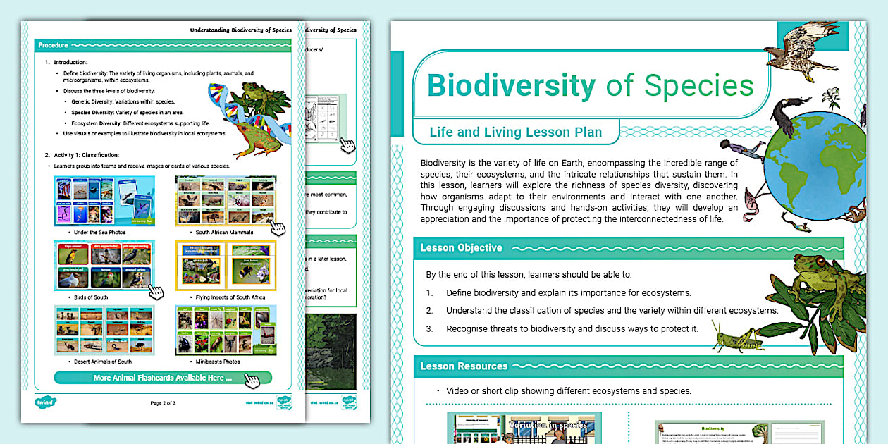 Grade 7 Life and Living Lesson Plan- Biodiversity of Species