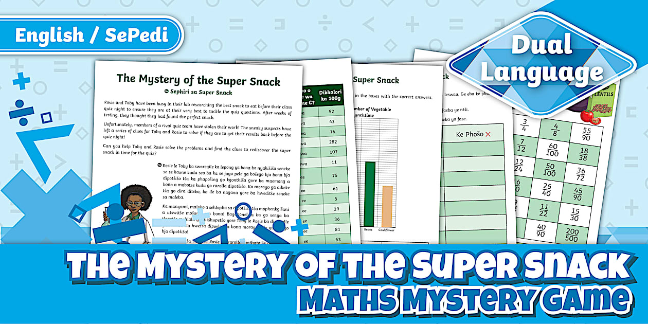 Grade 4 The Mystery of the Super Snack Maths Game Sepedi/Eng