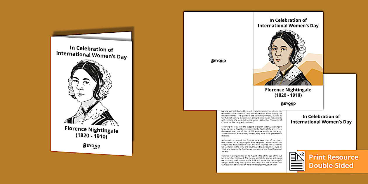 👉 Florence Nightingale Colouring Card International Women's Day