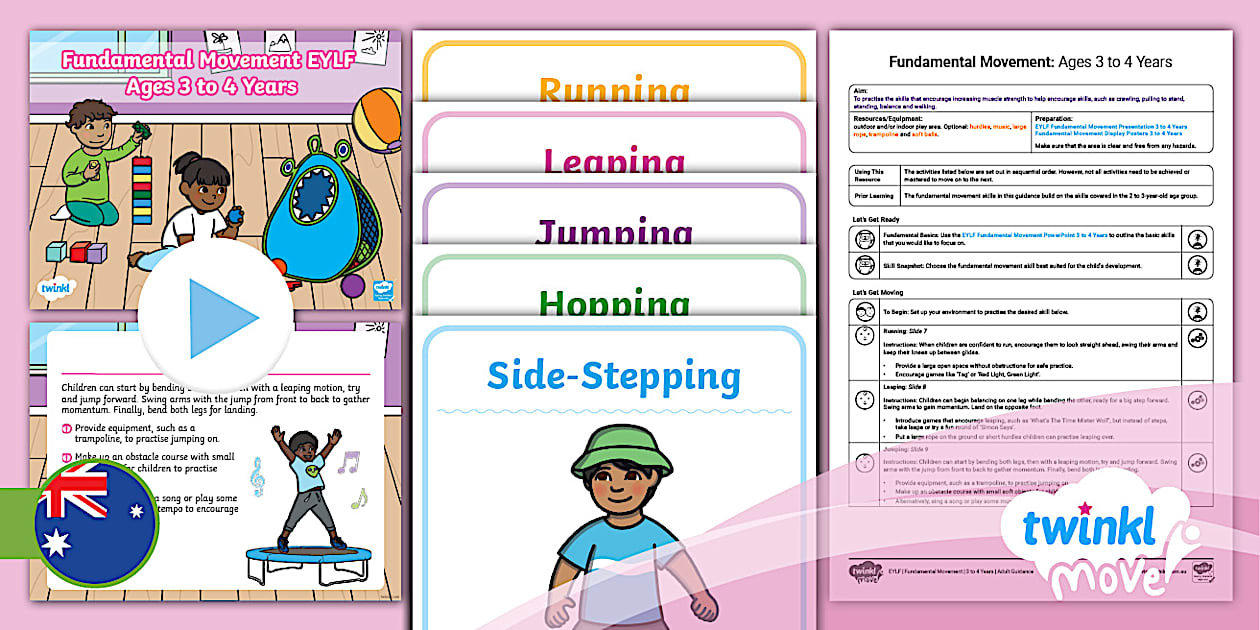 Fundamental Movement Resource Pack 3 to 4 Years - Twinkl