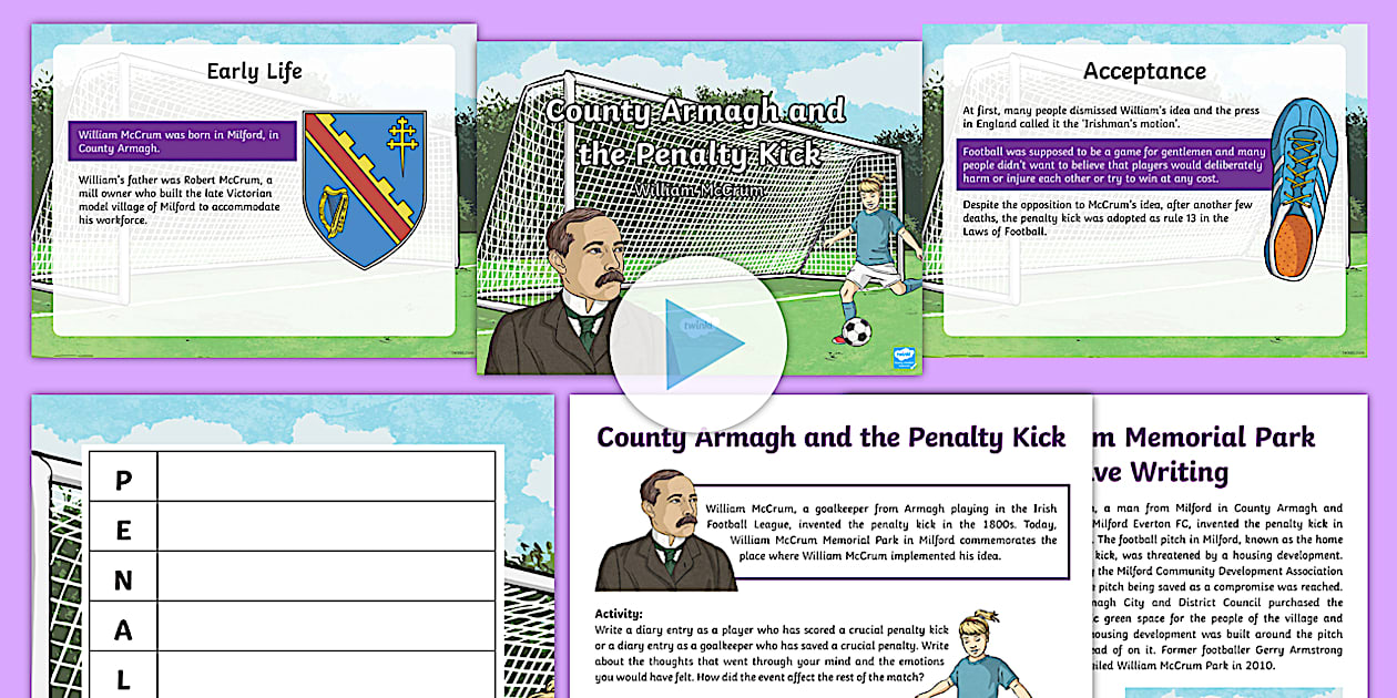 William McCrum and the Penalty Kick Resource Pack - Twinkl