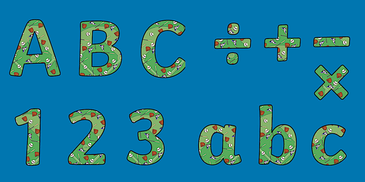 Baseball Bulletin Board Letters and Numbers (teacher made)