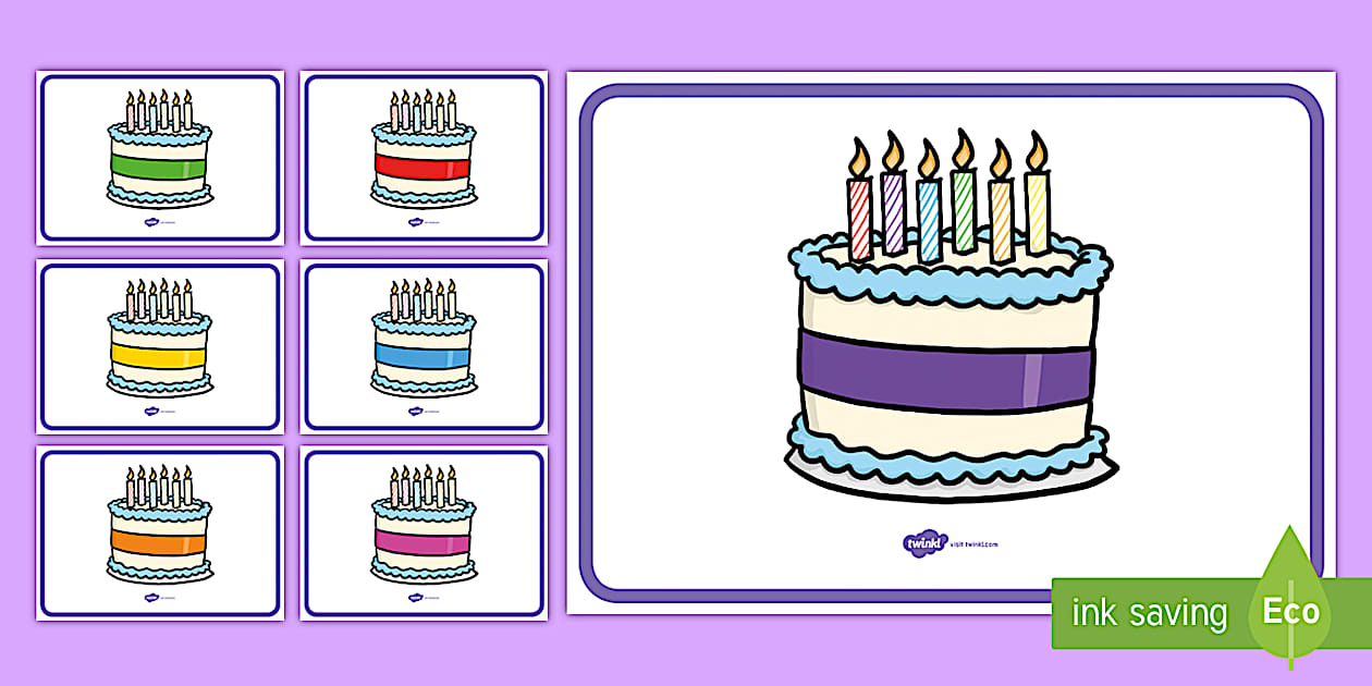👉 Editable Birthday Cakes (6 Candles) (teacher made)