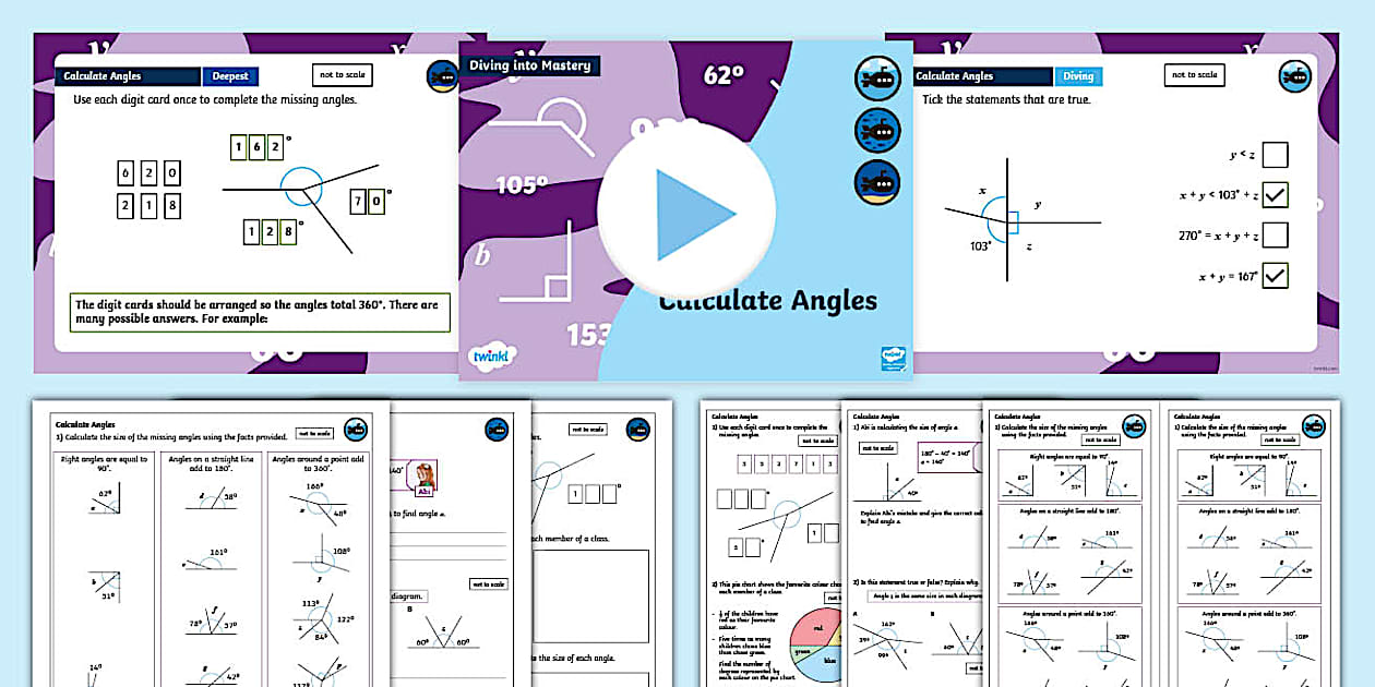 👉 Year 6 DiM: Step 2 Calculate Angles Teaching Pack