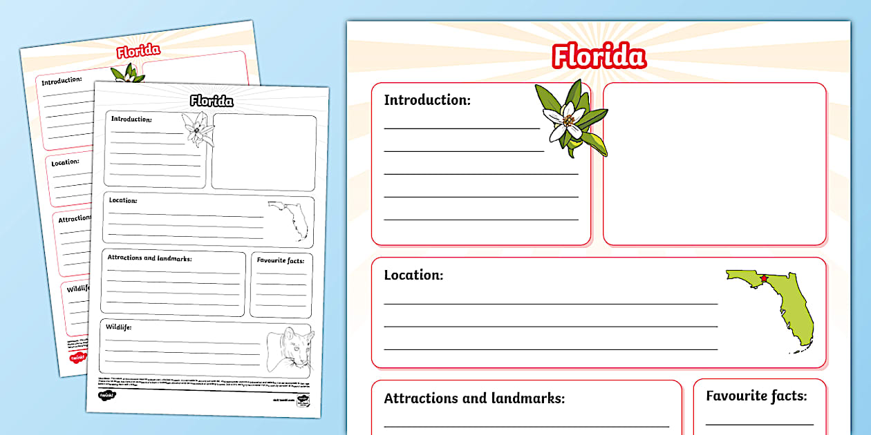 Florida Non-Chronological Report Template