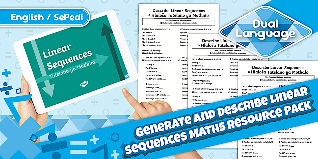 Generate & Describe Linear Sequence Resource Pack-Sepedi