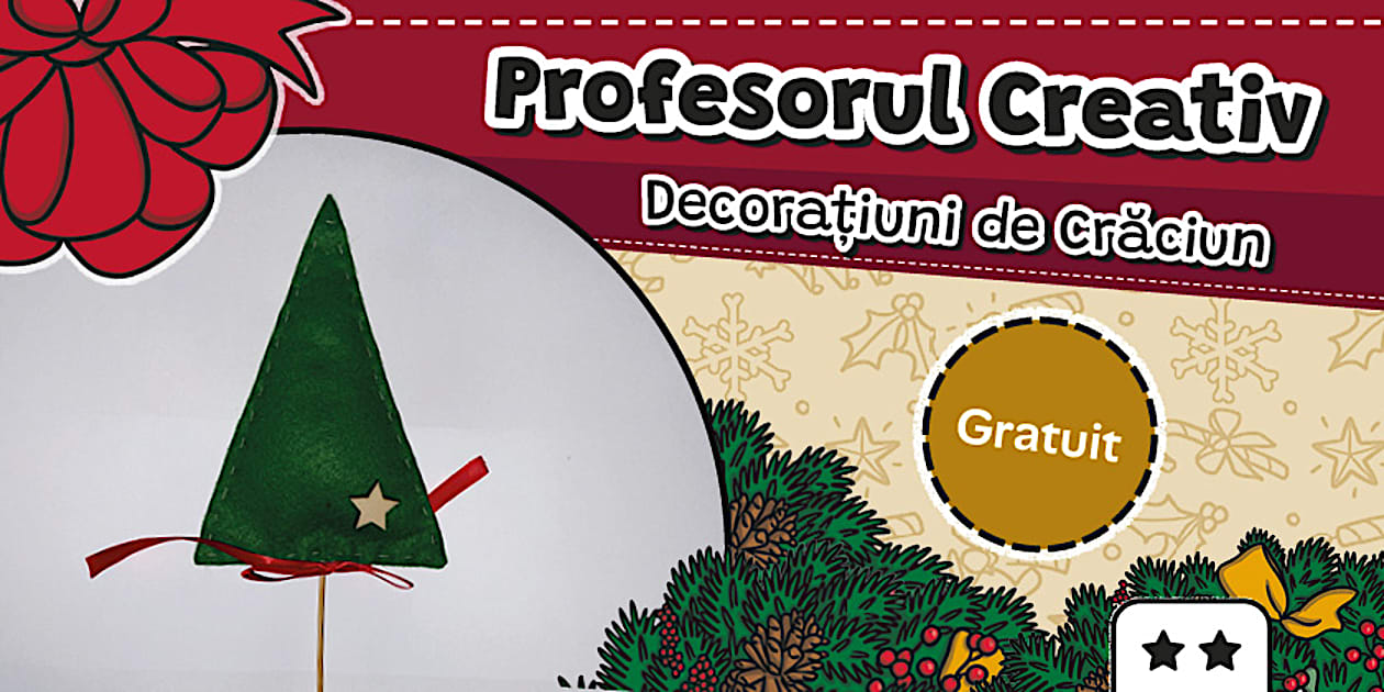Brad de Crăciun din material textil – Profesorul creativ