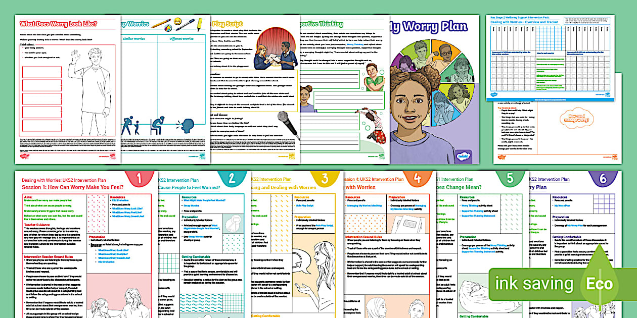 Dealing with Worries UKS2 SEMH Intervention Pack - Twinkl