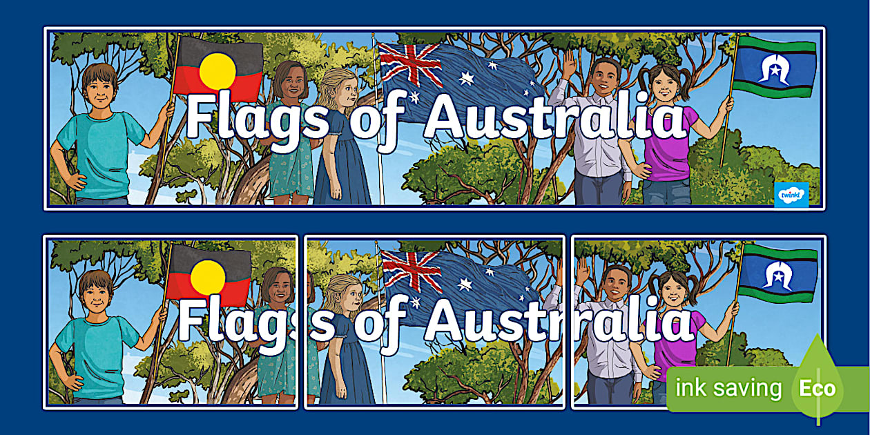 Flags of Australia Display Banner (Teacher-Made) - Twinkl