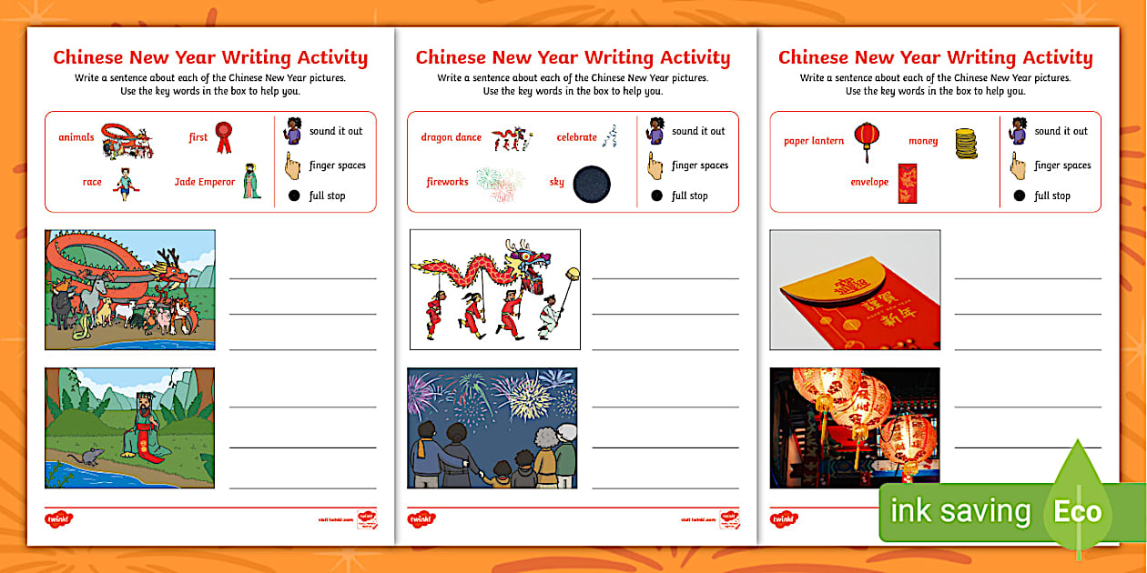 Chinese New Year Early Writing Activities (teacher made)