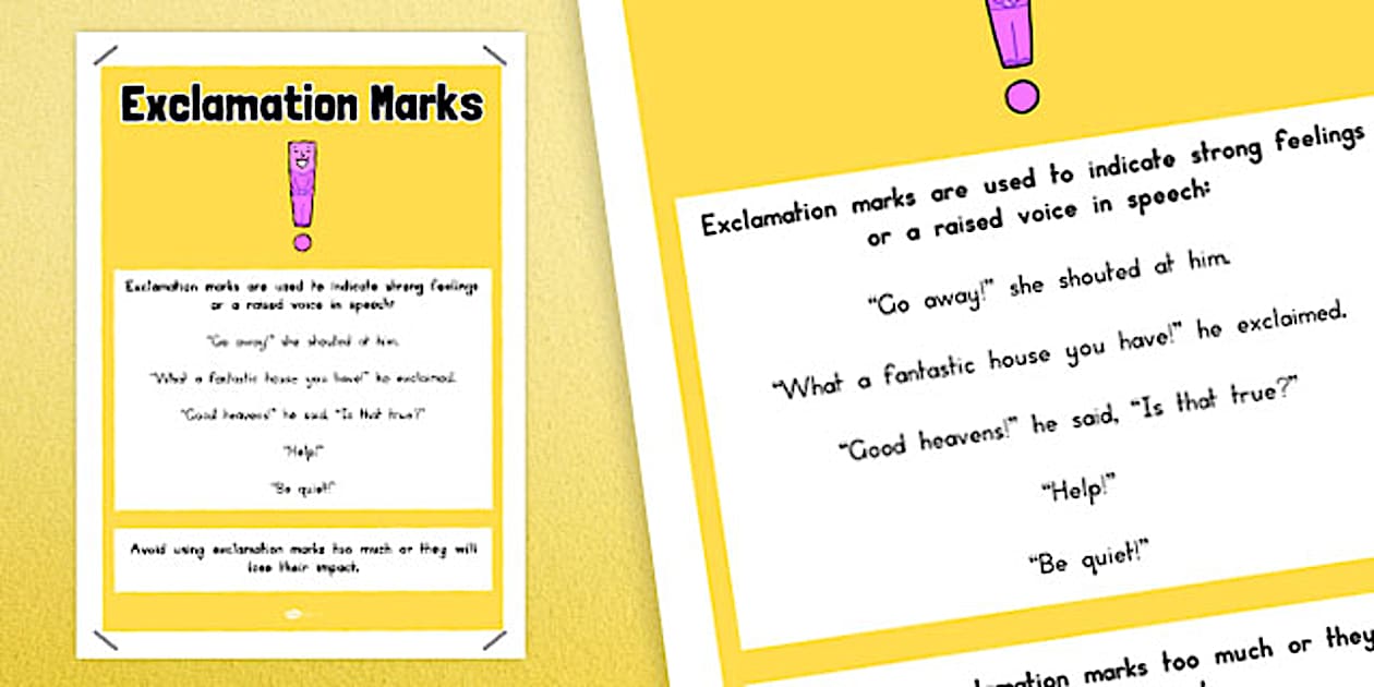 Exclamation Marks Punctuation Poster (teacher made) - Twinkl