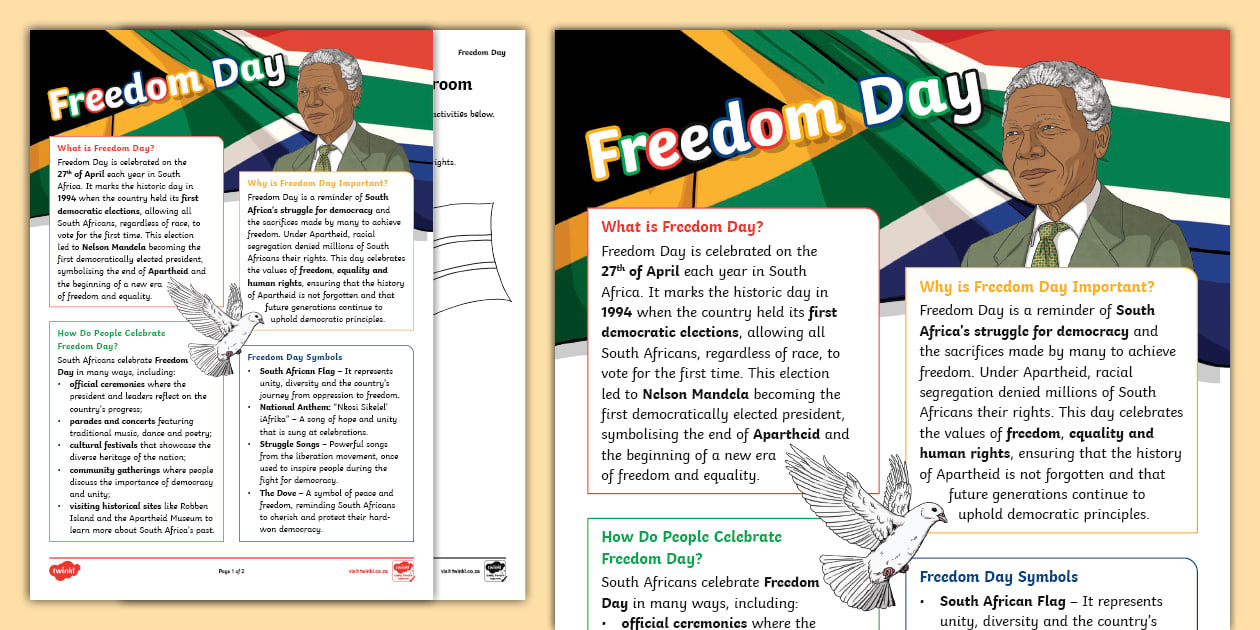 Facts About Freedom Day In South Africa - Twinkl ZA