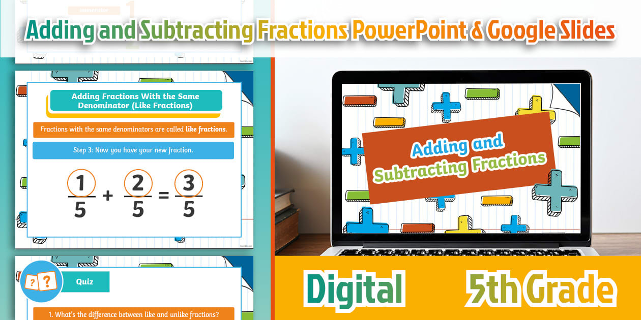 Fifth Grade Adding and Subtracting Fractions PowerPoint