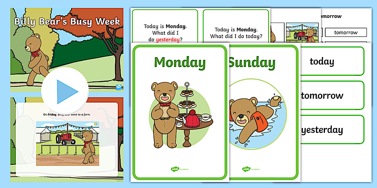 Billy Bear's Busy Week Resource Pack (teacher made) - Twinkl