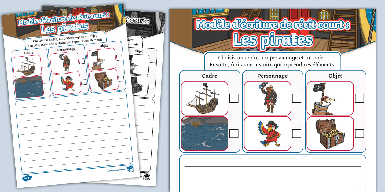 Modèle d'écriture de récit court : Les pirates