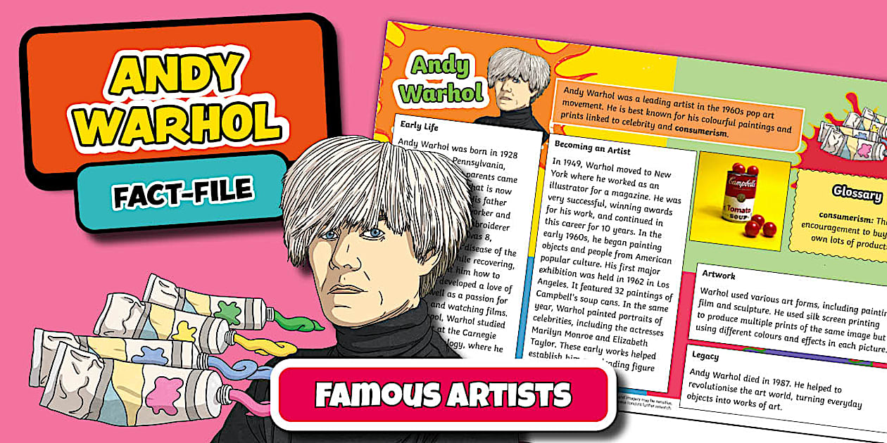 KS2 Andy Warhol Fact File - Twinkl