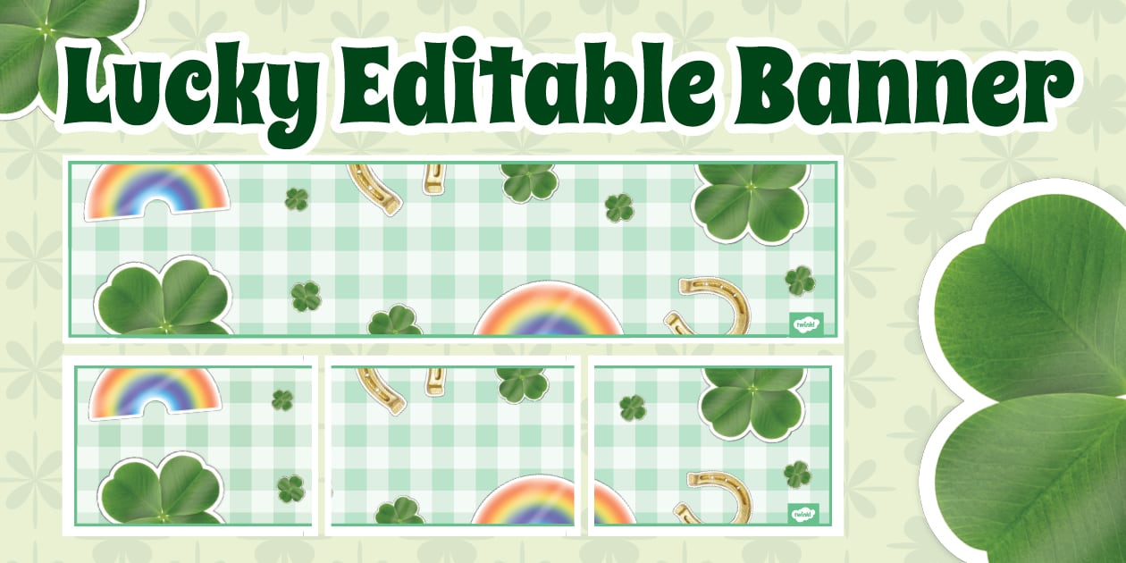 Lucky Editable Banner