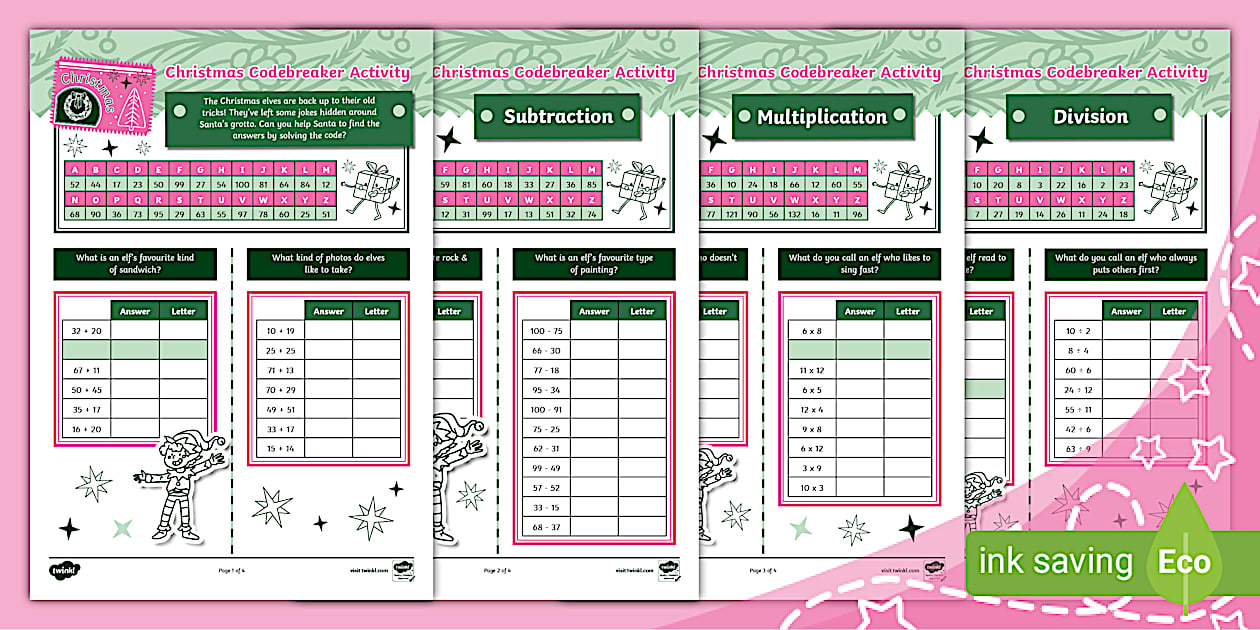 Christmas Codebreaker Activity (Ages 7 - 11)