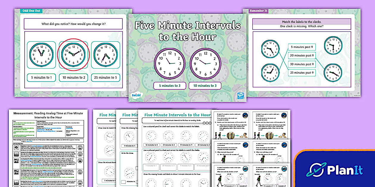Year 3 Measurement: Five-Minute Intervals to the Hour