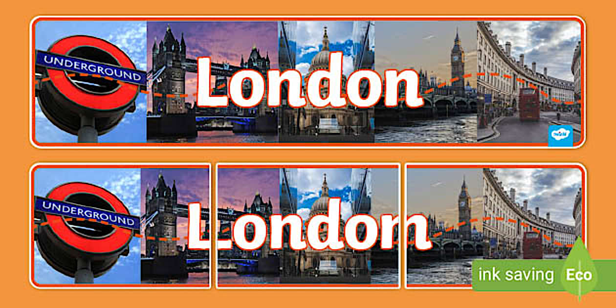 Cursive London Photo Display Banner (Teacher-Made) - Twinkl