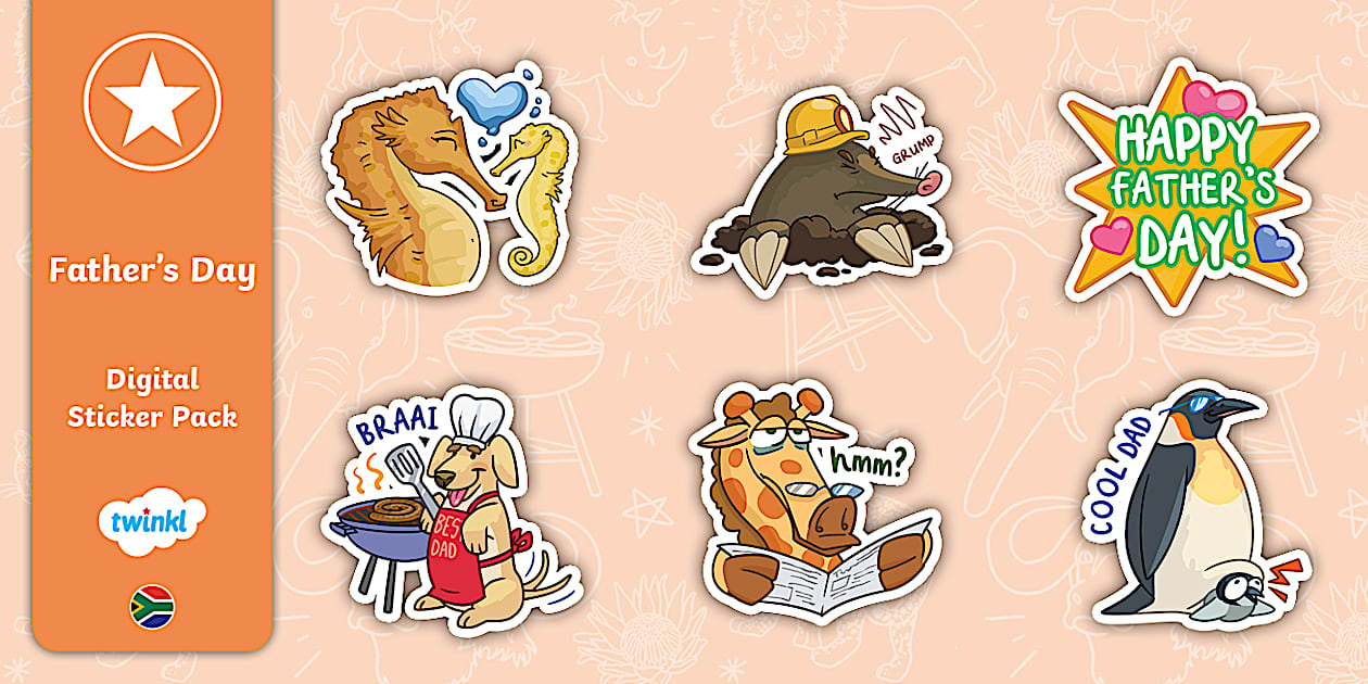 FREE! - Father's Day Digital Sticker Pack - Twinkl