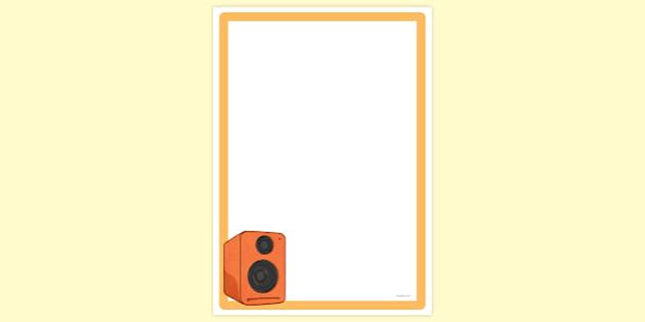 Output Speaker Page Border | Page Borders (teacher made)
