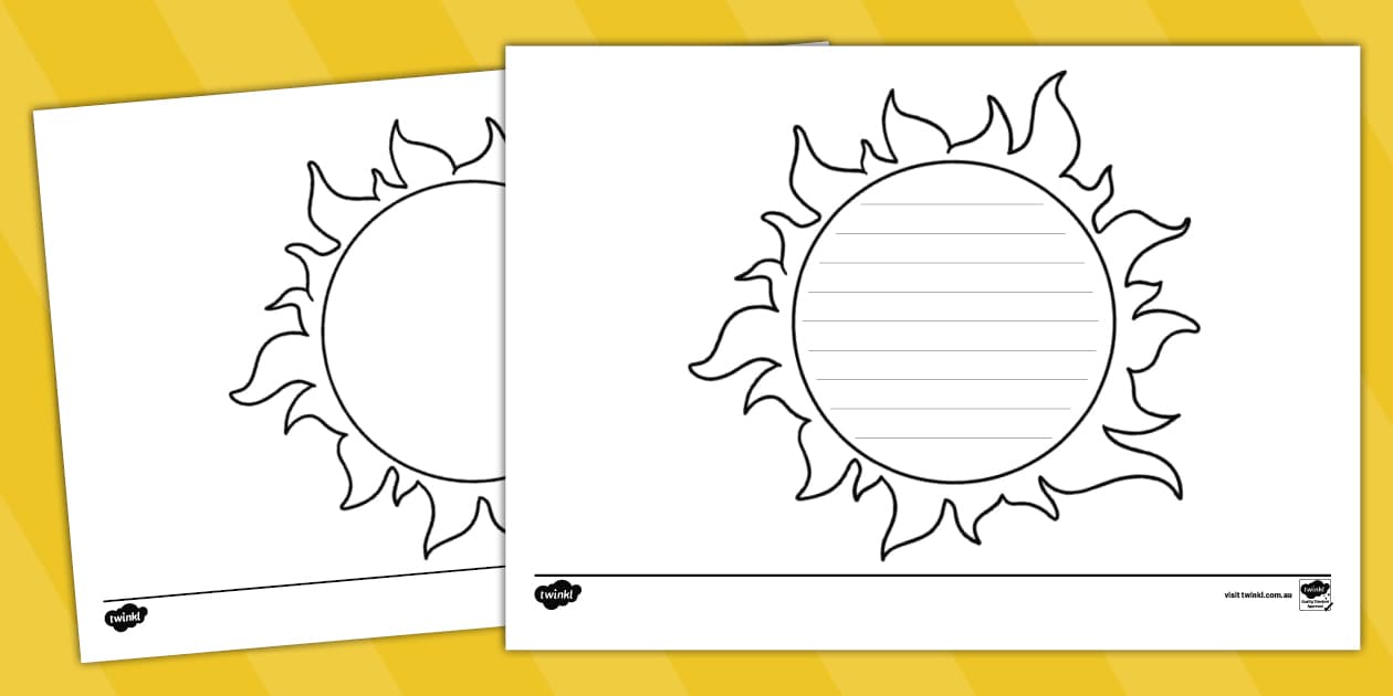 The Sun Writing Template - Twinkl Writing