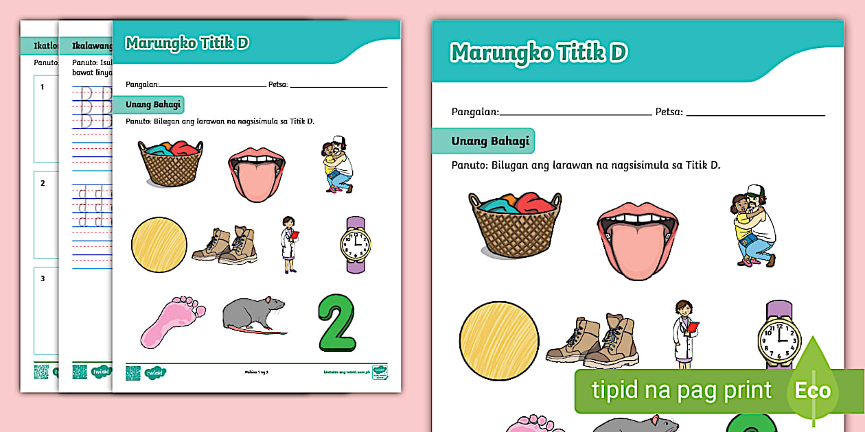 Marungko Titik D Worksheet | Philippines | Twinkl - Twinkl