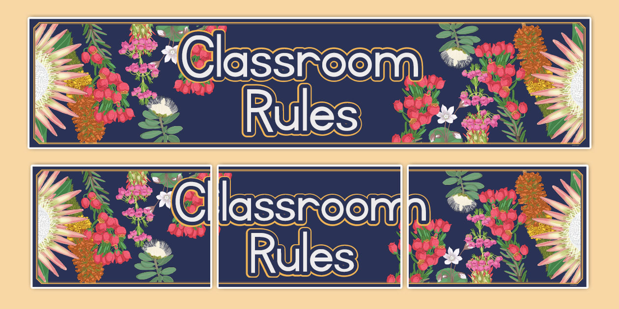 * NEW * Fynbos-Themed Classroom Rules Display Banner