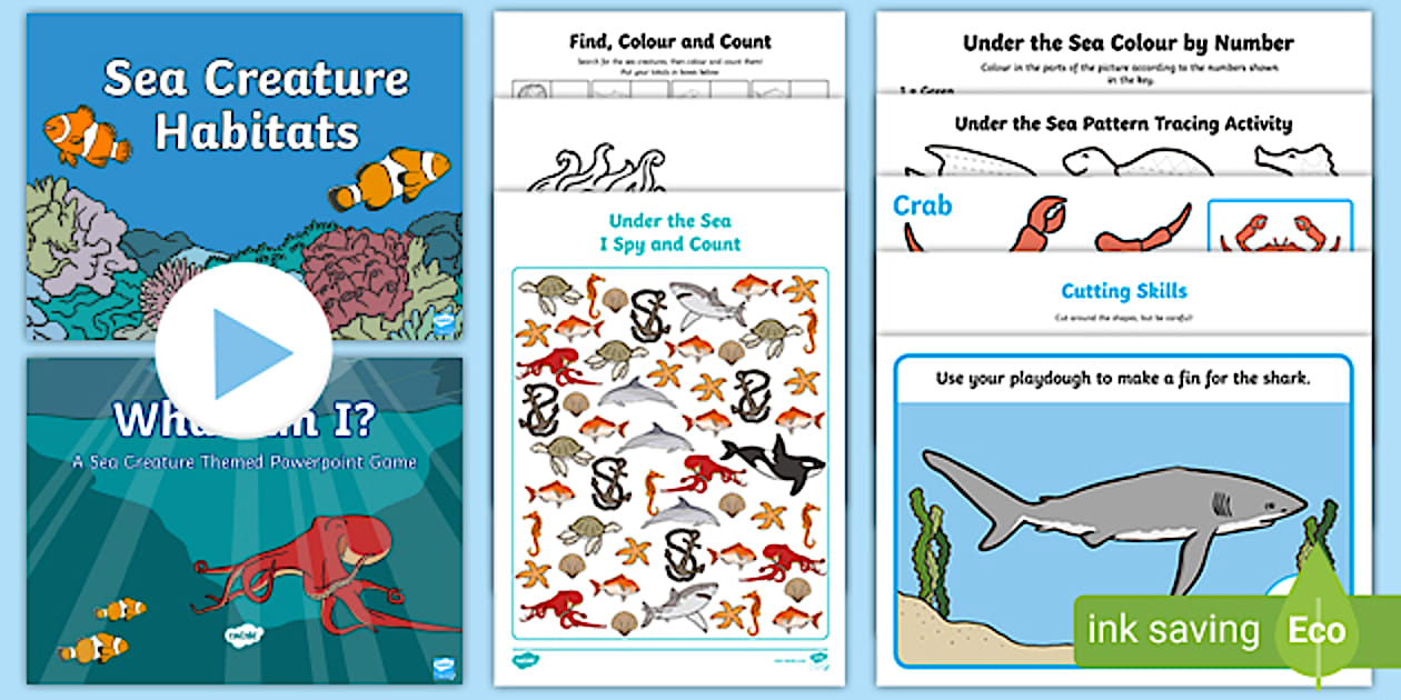 Northern Ireland School Closure Kindergarten Under the Sea Pack