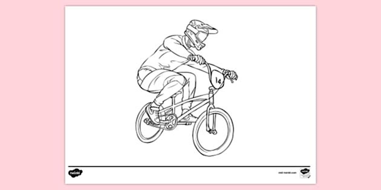 BMX Rider Colouring Sheet | Colouring Sheets (teacher made)
