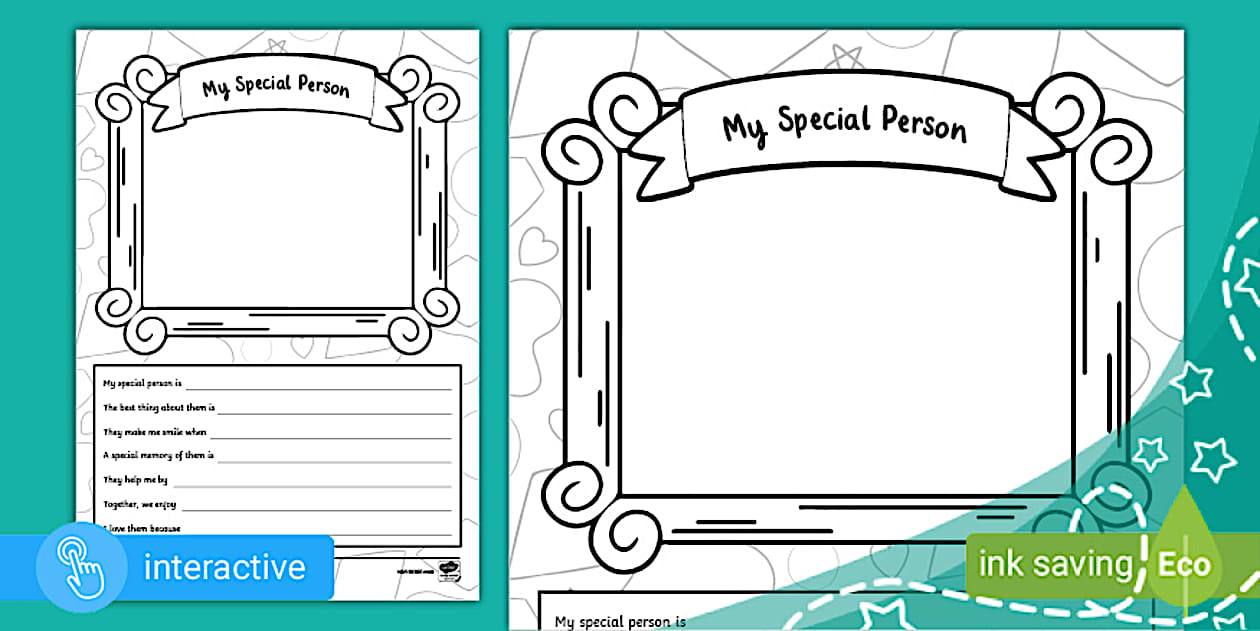 Special Person Portrait and Writing Activity
