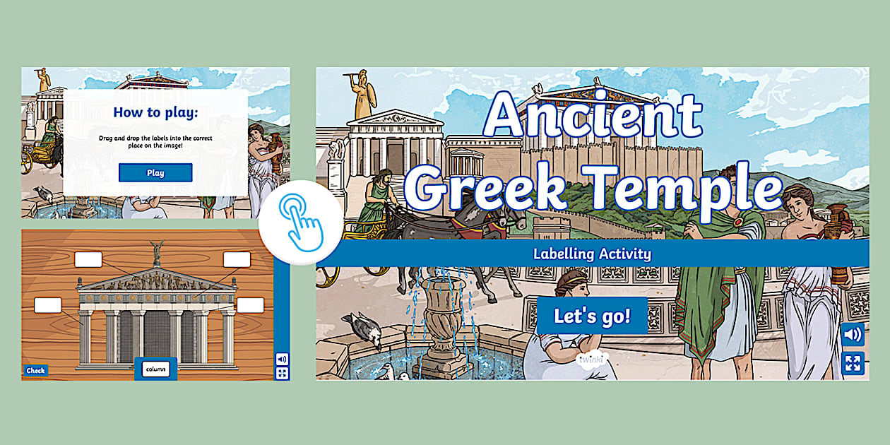 Ancient Greek Temple Interactive Labelling Activity